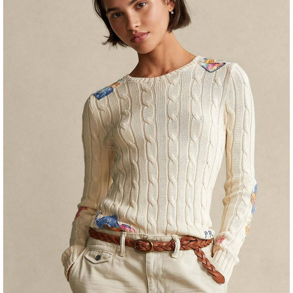 Polo Ralph Lauren | Sweaters | Polo Ralph Lauren Patchwork Cable Knit ...